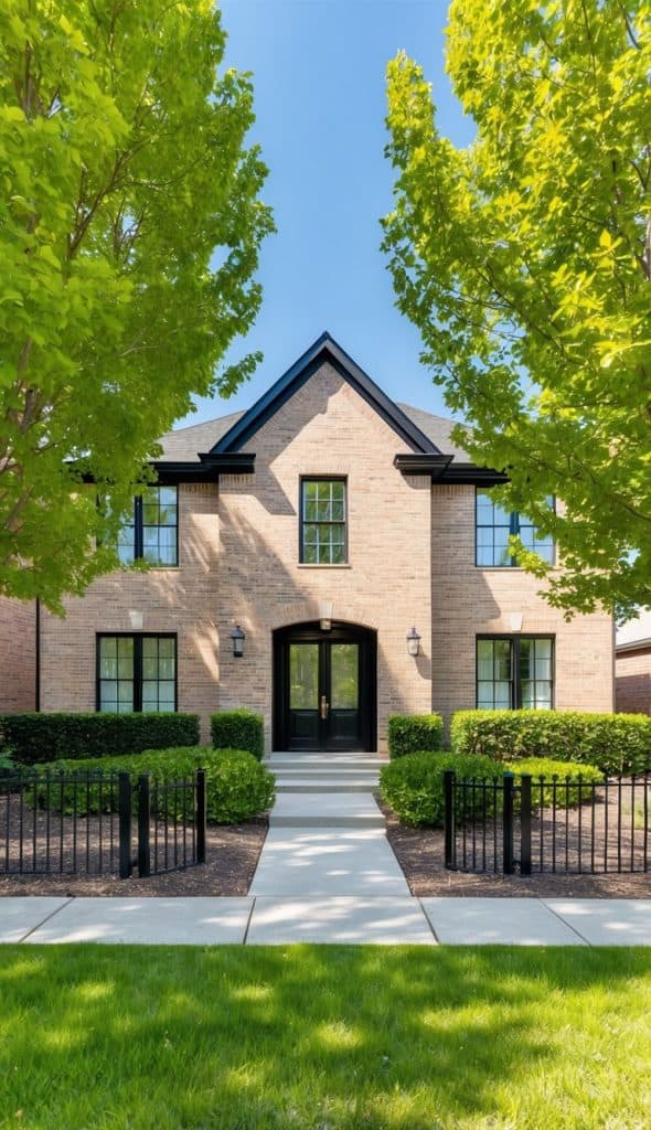24 Brick Home Exterior With Black Trim for a Striking Contrast - Bloom & Brick