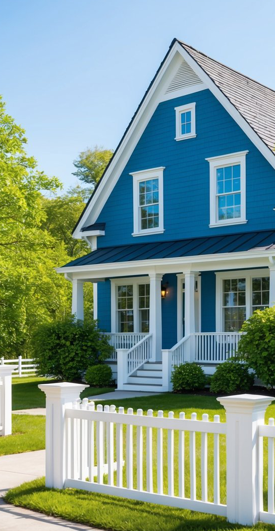 13 Blue Home Exterior with White Trim: Charming Coastal-Inspired ...