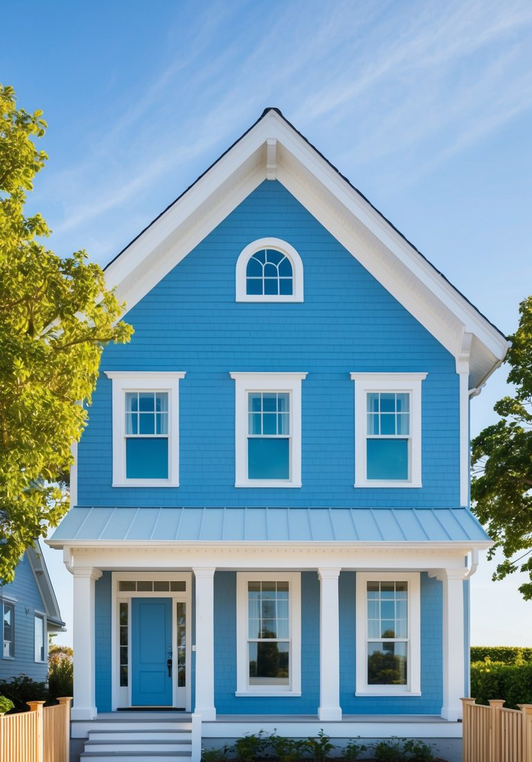 13 Blue Home Exterior with White Trim: Charming Coastal-Inspired ...