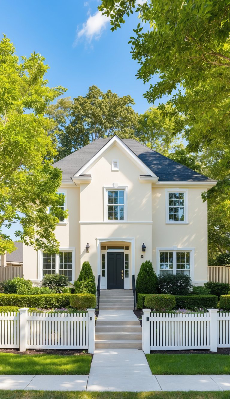 38 Cream Home Exterior With White Trim: Elegant Designs for a Timeless Look