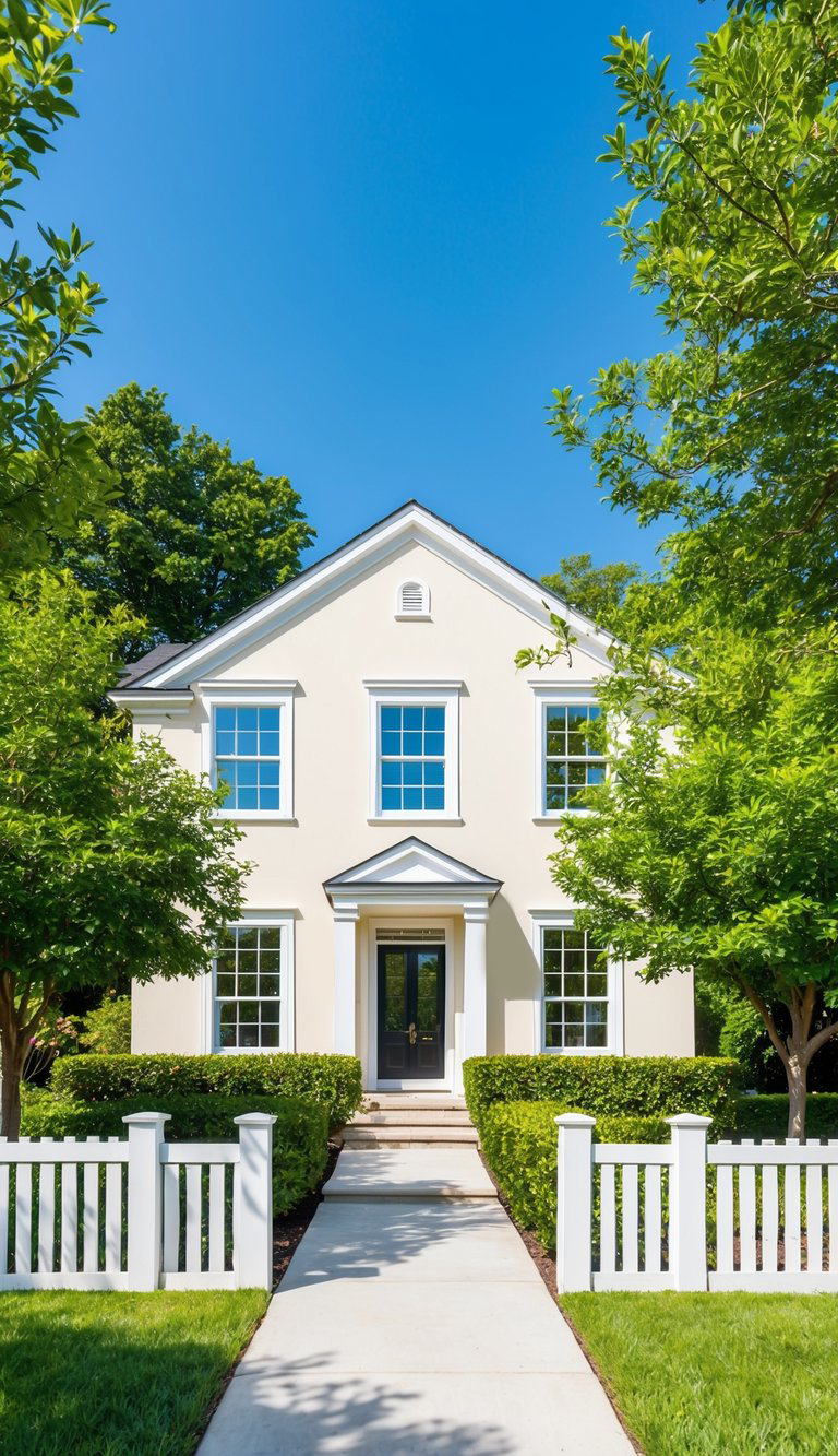 38 Cream Home Exterior With White Trim: Elegant Designs for a Timeless Look