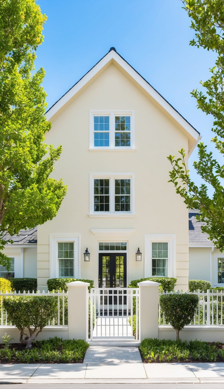 38 Cream Home Exterior With White Trim: Elegant Designs for a Timeless Look