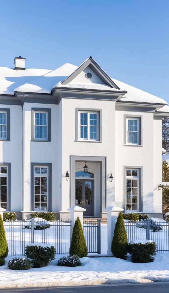 32 White Home Exterior with Gray Trim Ideas: Timeless Elegance for ...