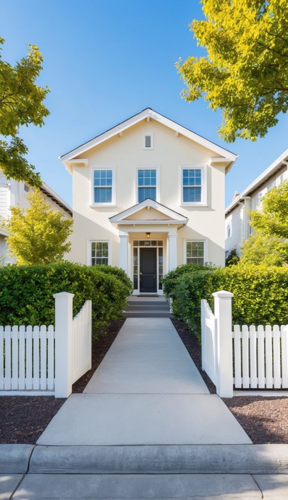 38 Cream Home Exterior With White Trim: Elegant Designs for a Timeless Look