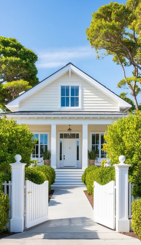 38 Cream Home Exterior With White Trim: Elegant Designs for a Timeless Look
