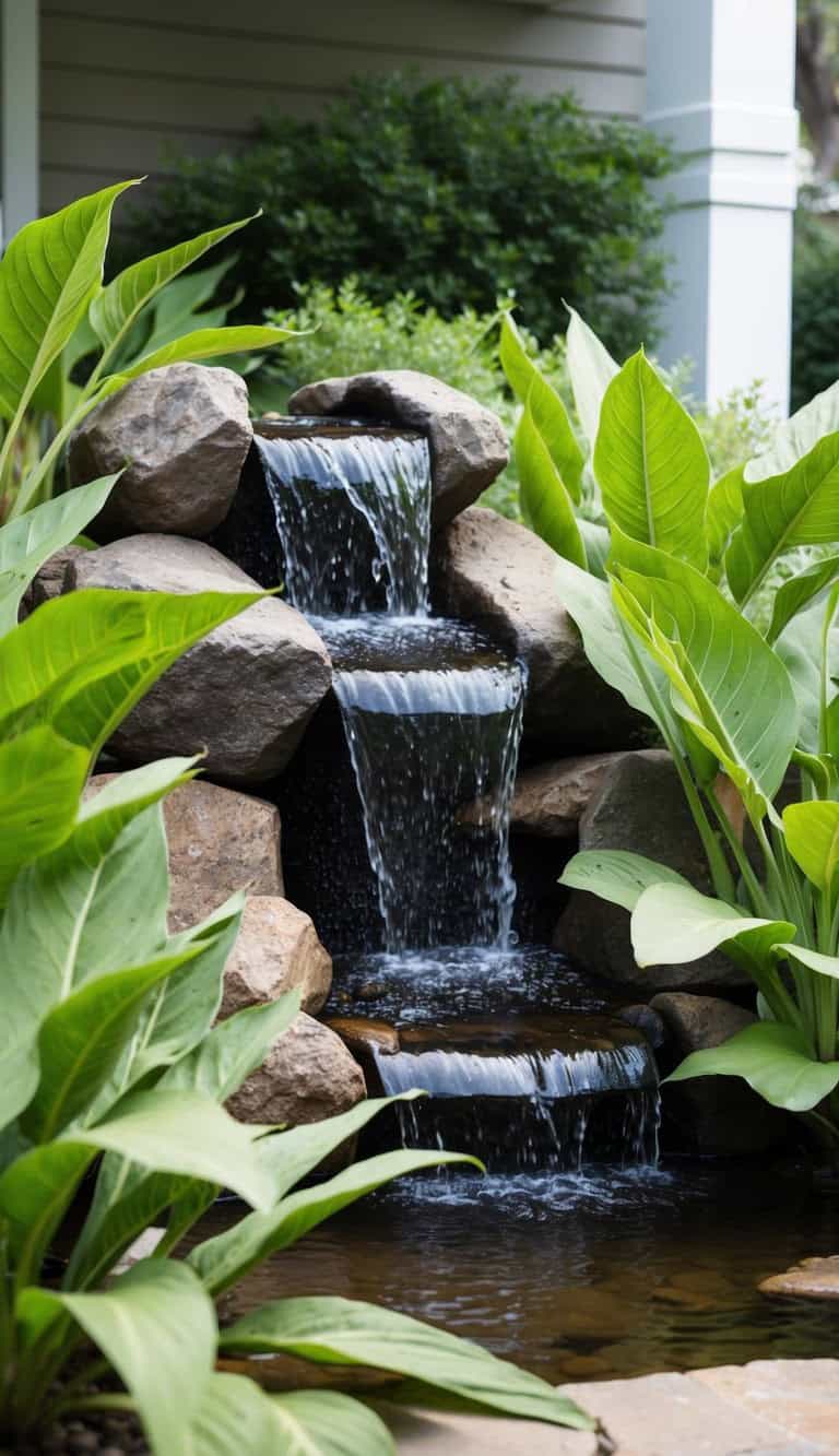 17 Small Garden Waterfall Ideas for a Tranquil Vibe - Bloom & Brick