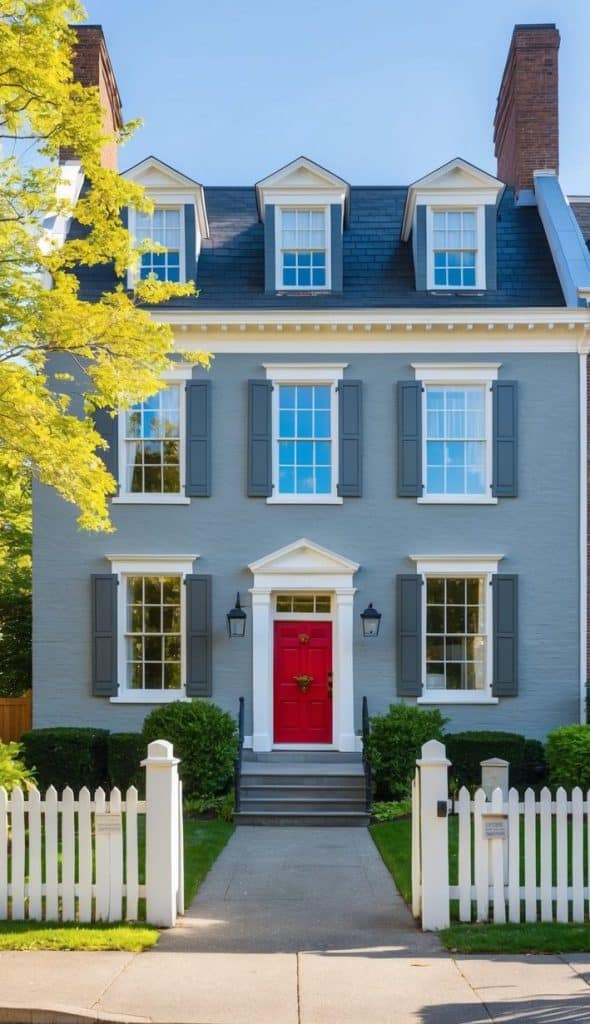 17 Gray Home Exterior with Red Doors To Elevate Your Curb Appeal ...
