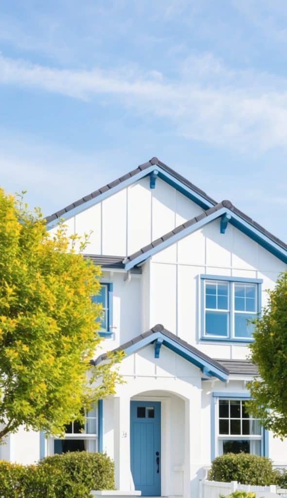 23 White Home Exterior With Blue Trim: Coastal-Inspired Designs - Bloom ...