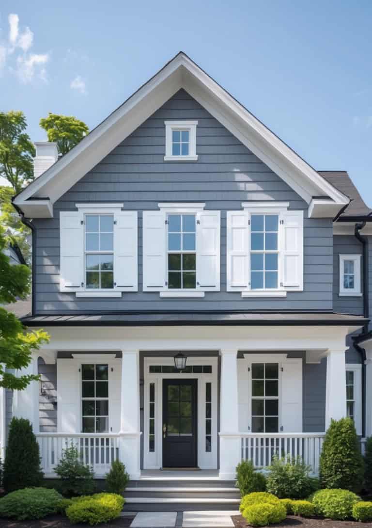 16 Gray Home Exterior With White Shutters Ideas for Classic Charm ...